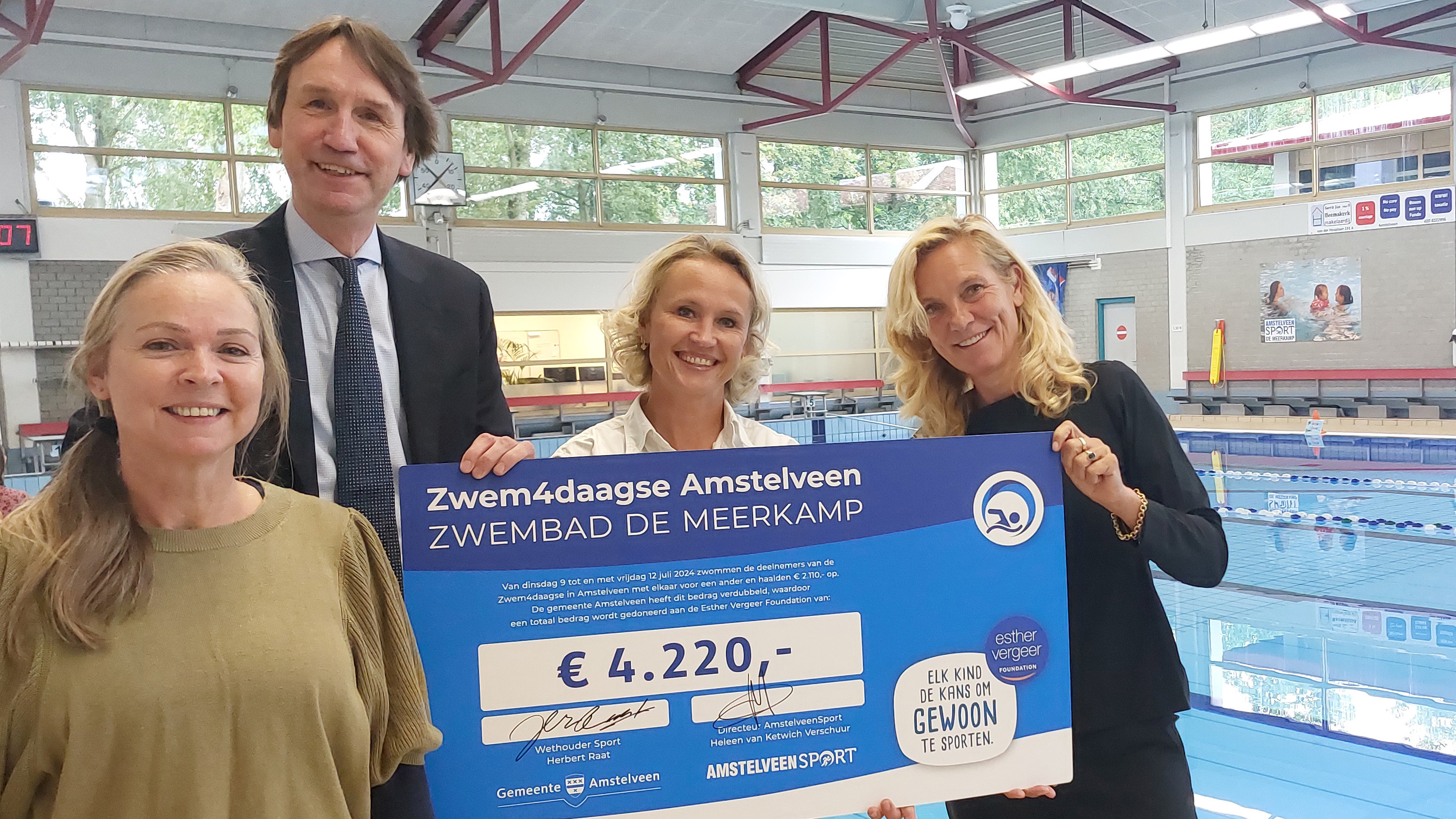 € 4.220 voor Esther Vergeer Foundation - mijn Amstelveen